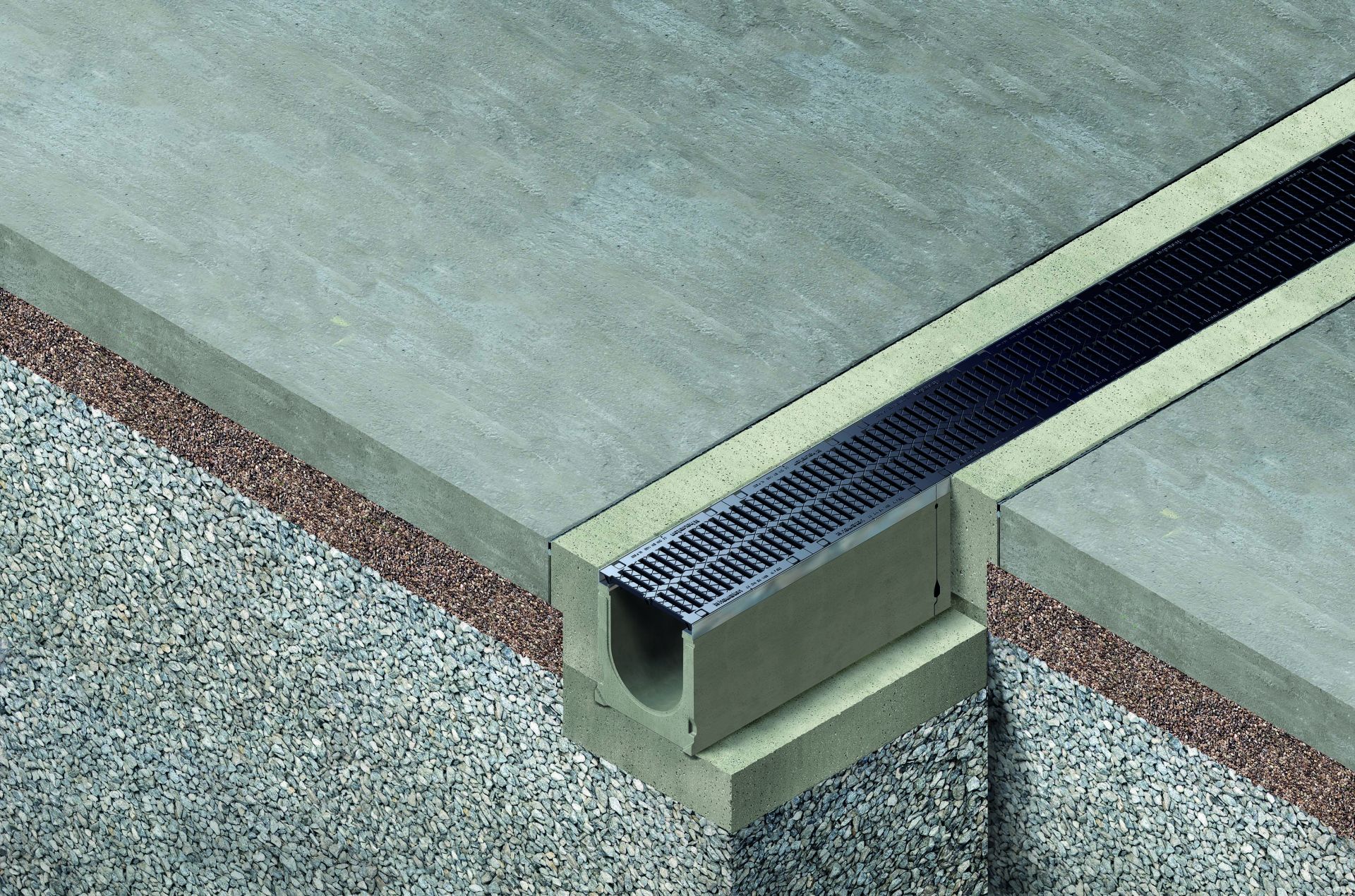 HAURATON FASERFIX KS 100, Länge 1m Typ 7 Rinnenunterteil mit Gefälle | 5011040013