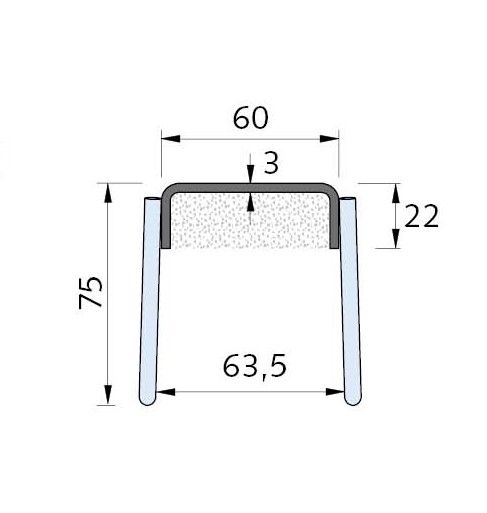 Trapezblechbefestigungsschiene fvz HTU 60/22/3-D3-Länge 300 cm | 5015340003